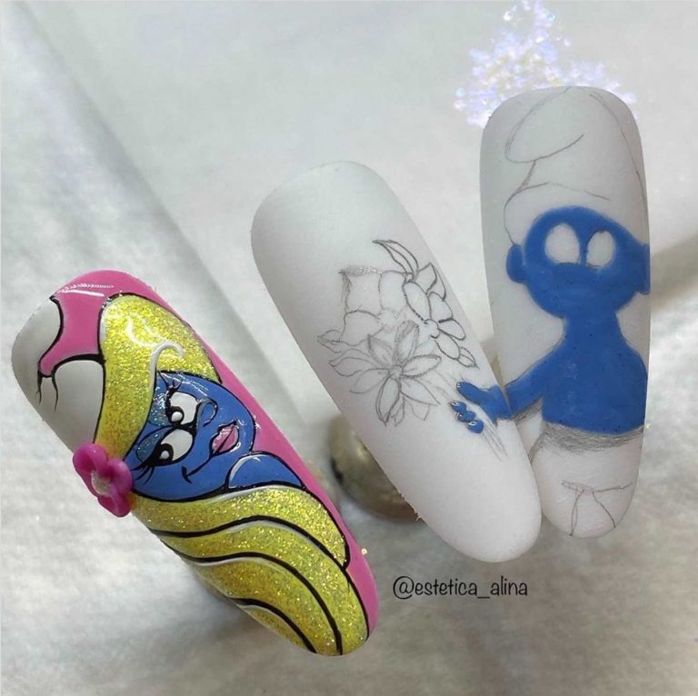 25 Cute Cartoon Nail Art Designs To Make You Smile. - nailhow