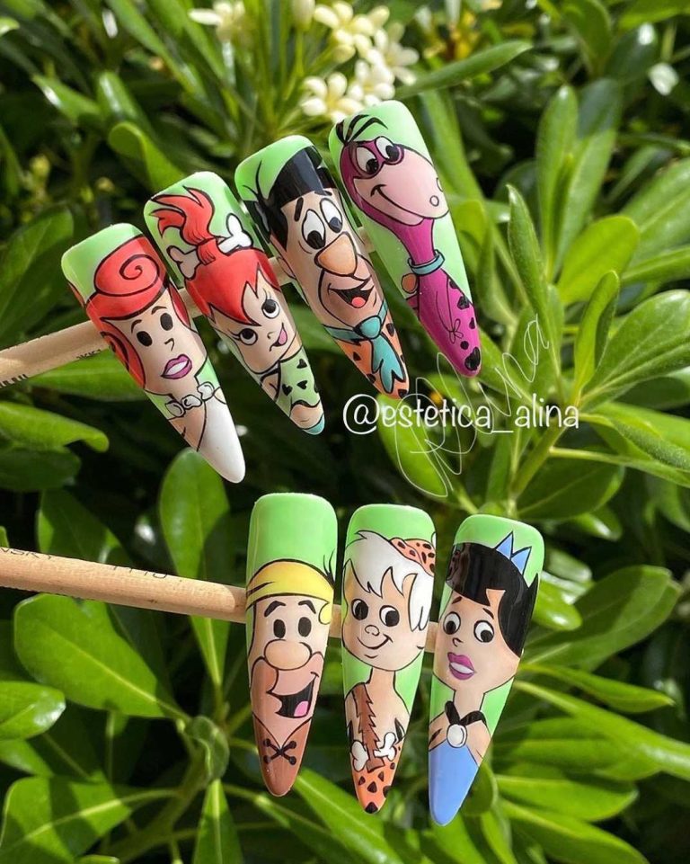 25 Cute Cartoon Nail Art Designs To Make You Smile. - nailhow