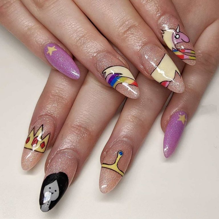 25 Cute Cartoon Nail Art Designs To Make You Smile. - nailhow