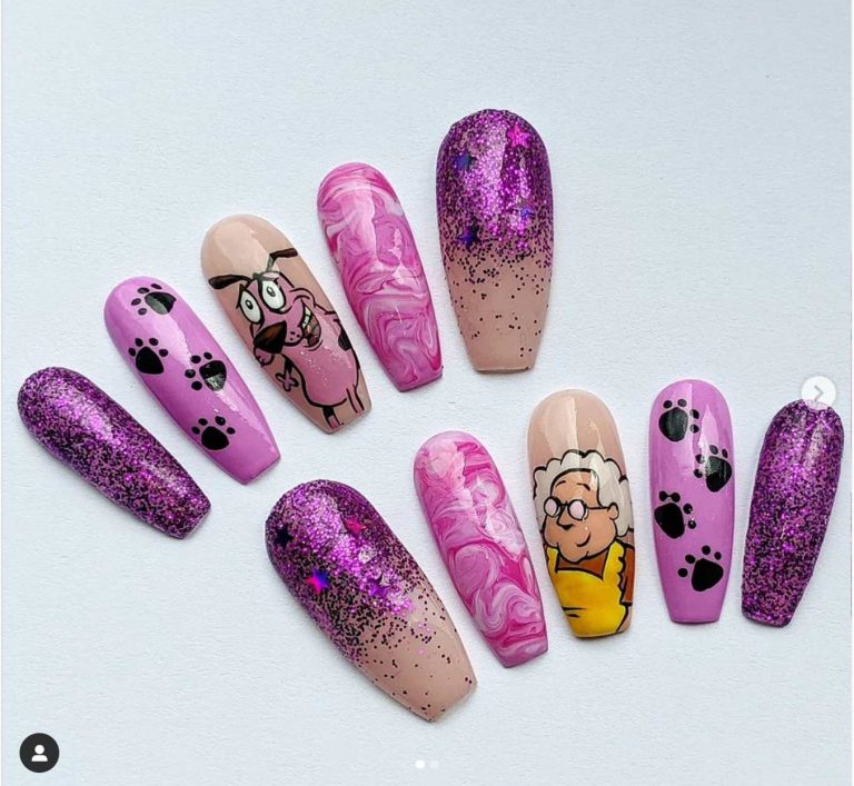 25 Cute Cartoon Nail Art Designs To Make You Smile. - nailhow