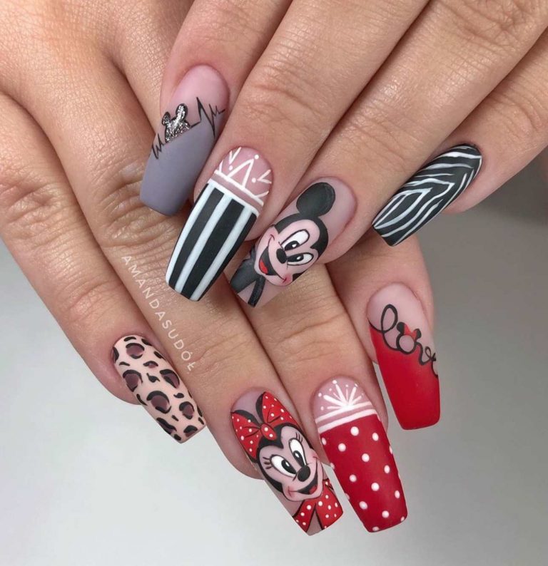 25 Cute Cartoon Nail Art Designs To Make You Smile. - nailhow