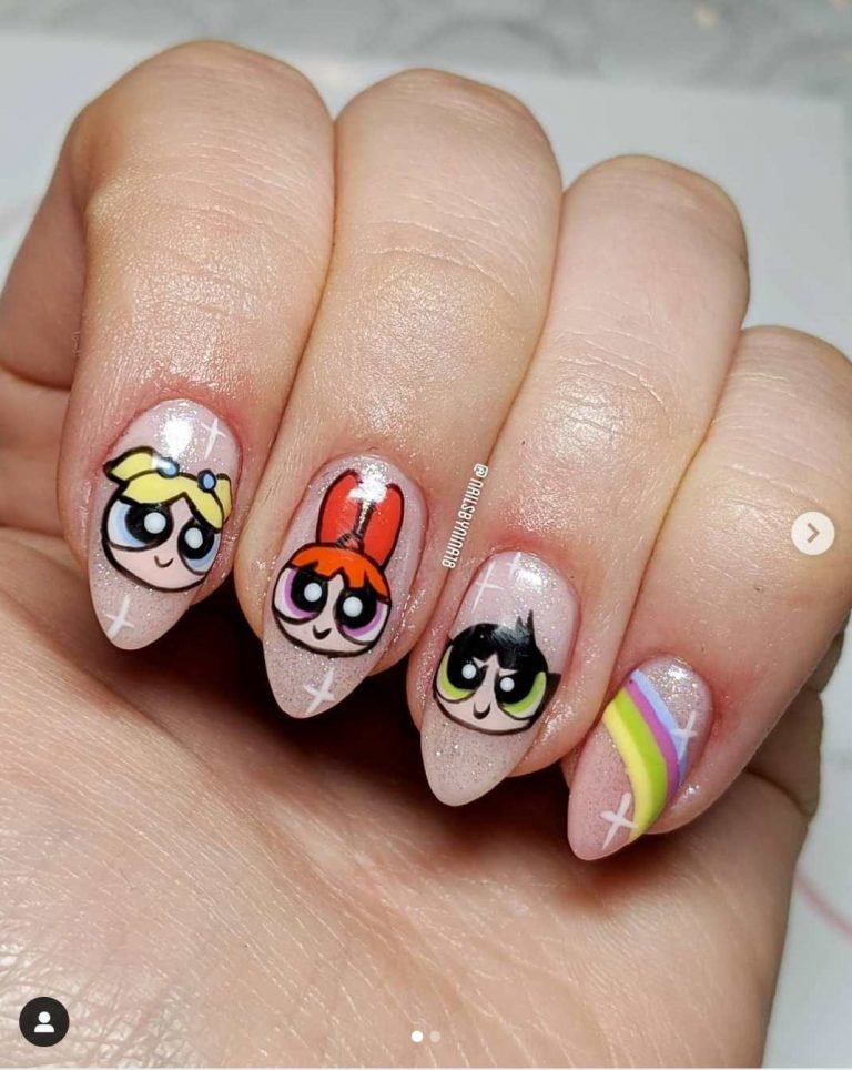 25 Cute Cartoon Nail Art Designs To Make You Smile. - nailhow