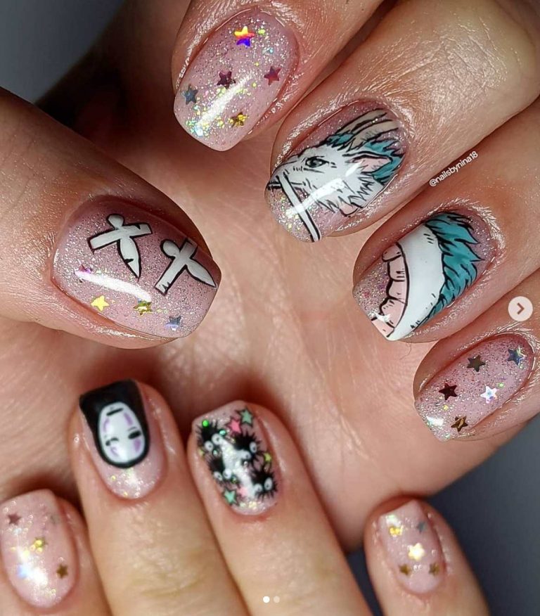 25 Cute Cartoon Nail Art Designs To Make You Smile. - nailhow