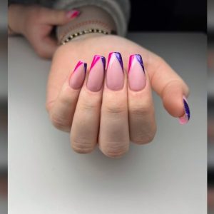 Purple french tip nails: 47 designs you'll love - nailhow