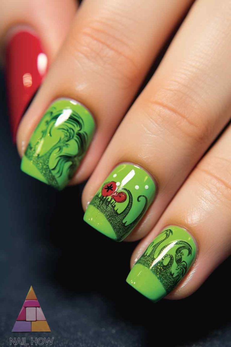 Christmas with a Twist: The Best Grinch Nail Designs - nailhow