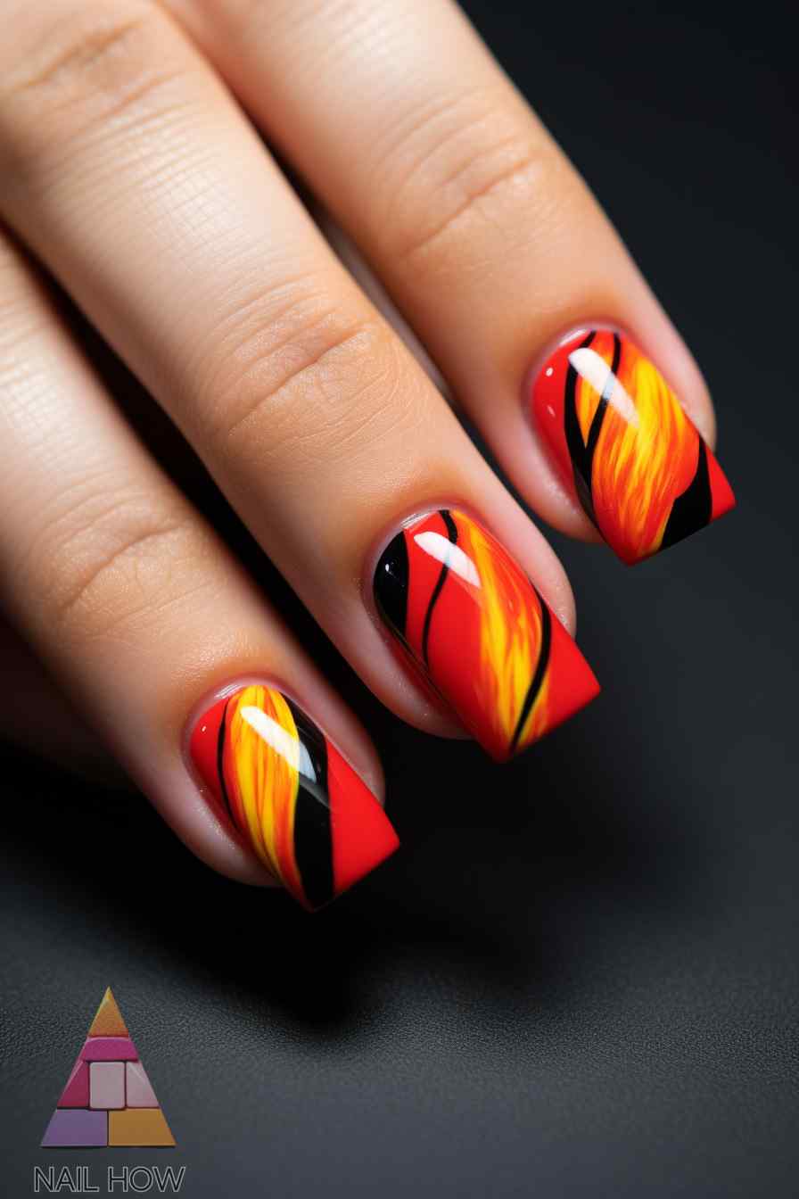 Ignite Your Style: Fire Nail Designs that Sizzle - nailhow