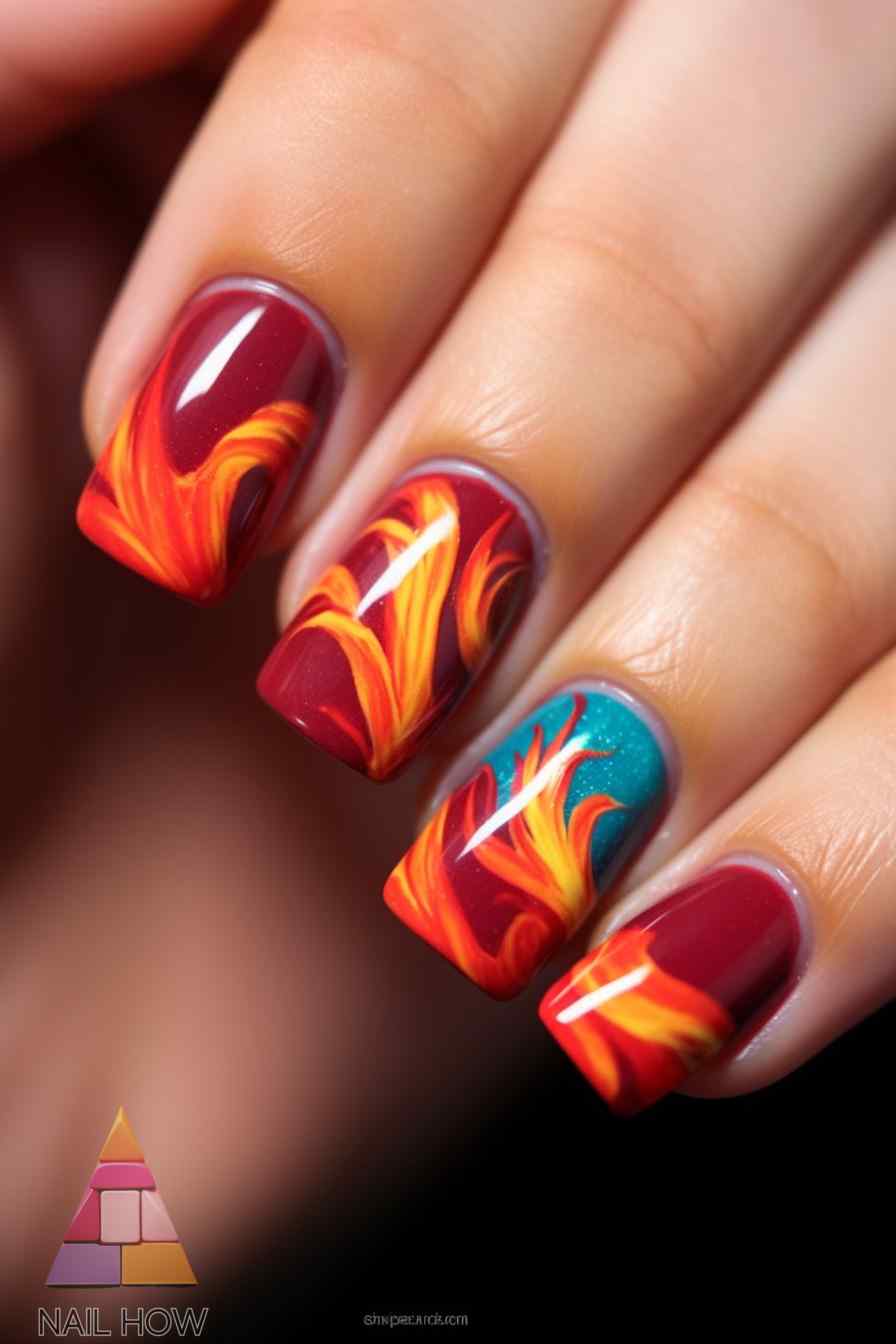 Nails on Fire: The Power of Flame Nail Designs - nailhow