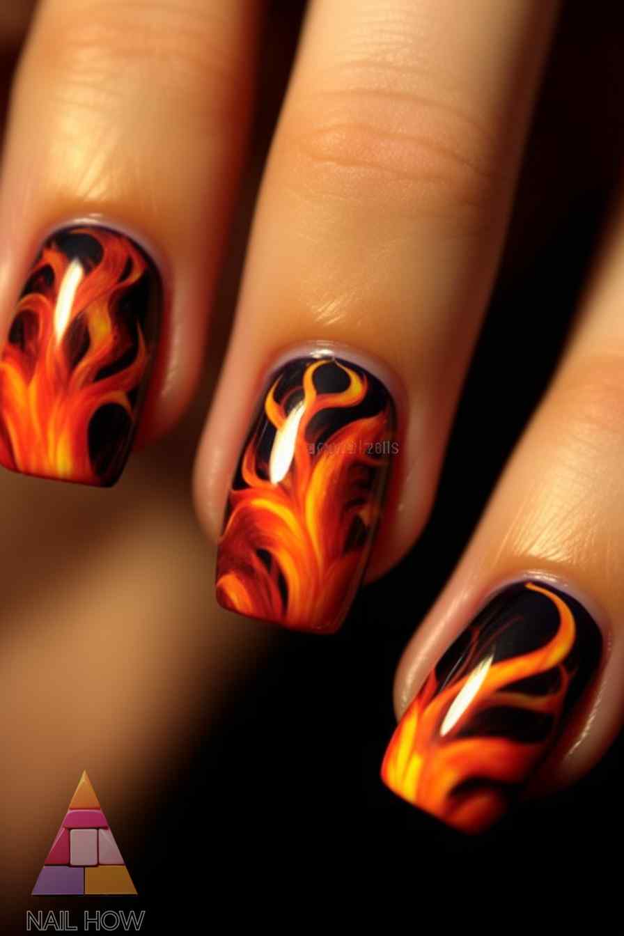 Nails on Fire: The Power of Flame Nail Designs - nailhow