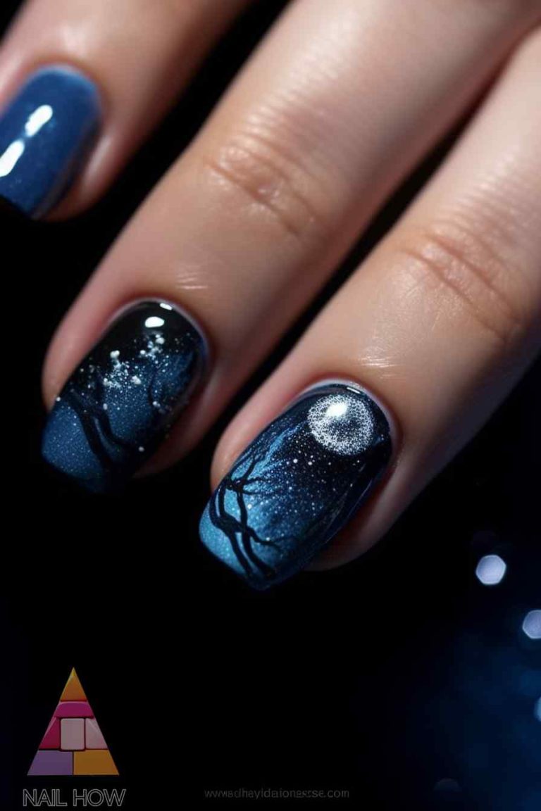 Unveil Stunning Moon Nail Designs for a Night-time Chic Look - nailhow