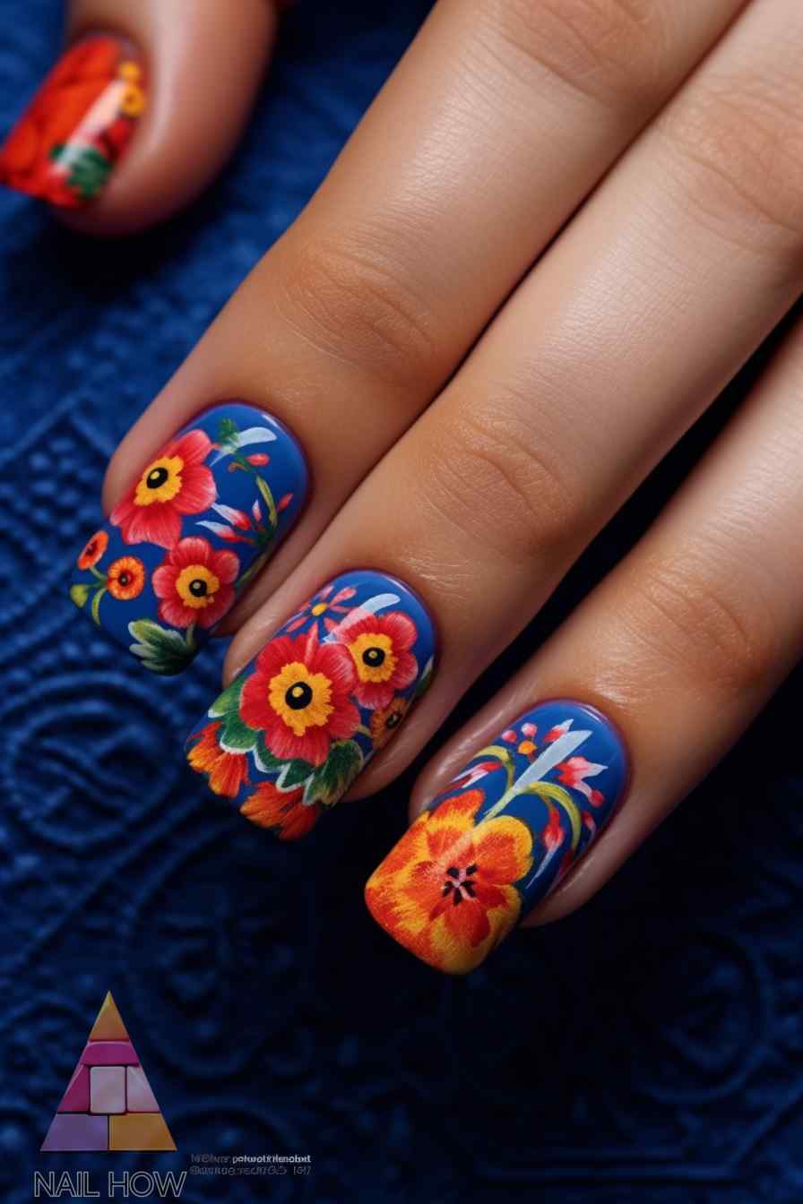 Fiesta at Your Fingertips: Colorful Mexican Nail Designs - nailhow
