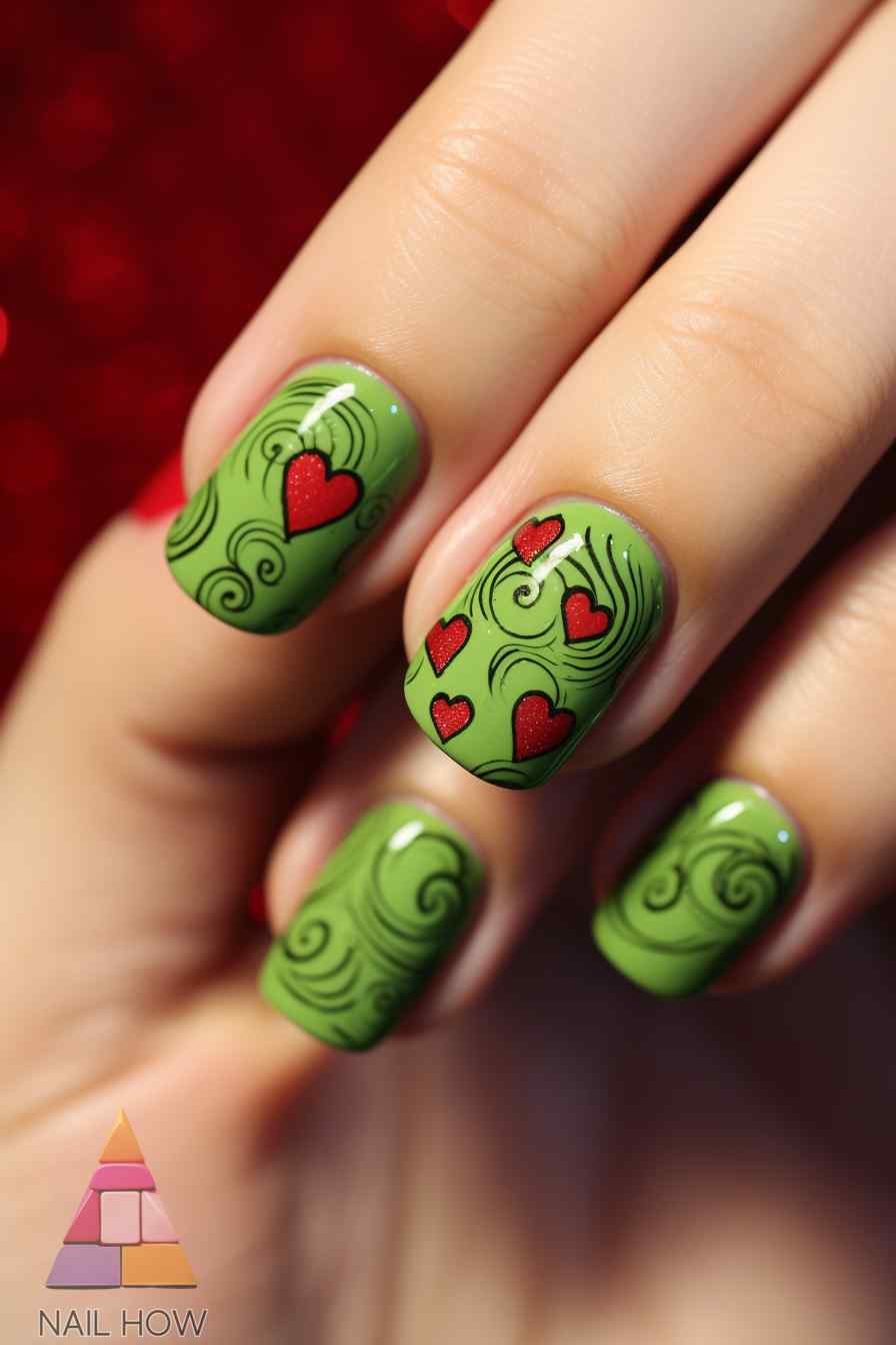 Christmas with a Twist: The Best Grinch Nail Designs - nailhow