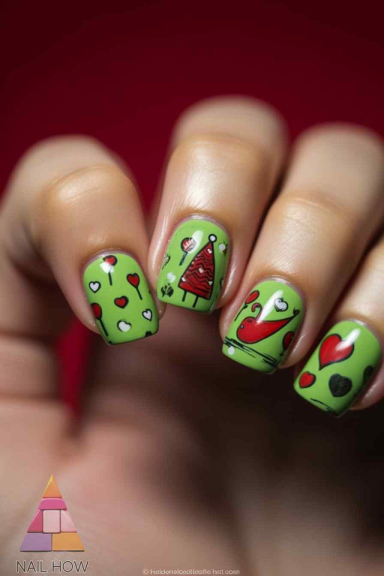 Christmas with a Twist: The Best Grinch Nail Designs - nailhow