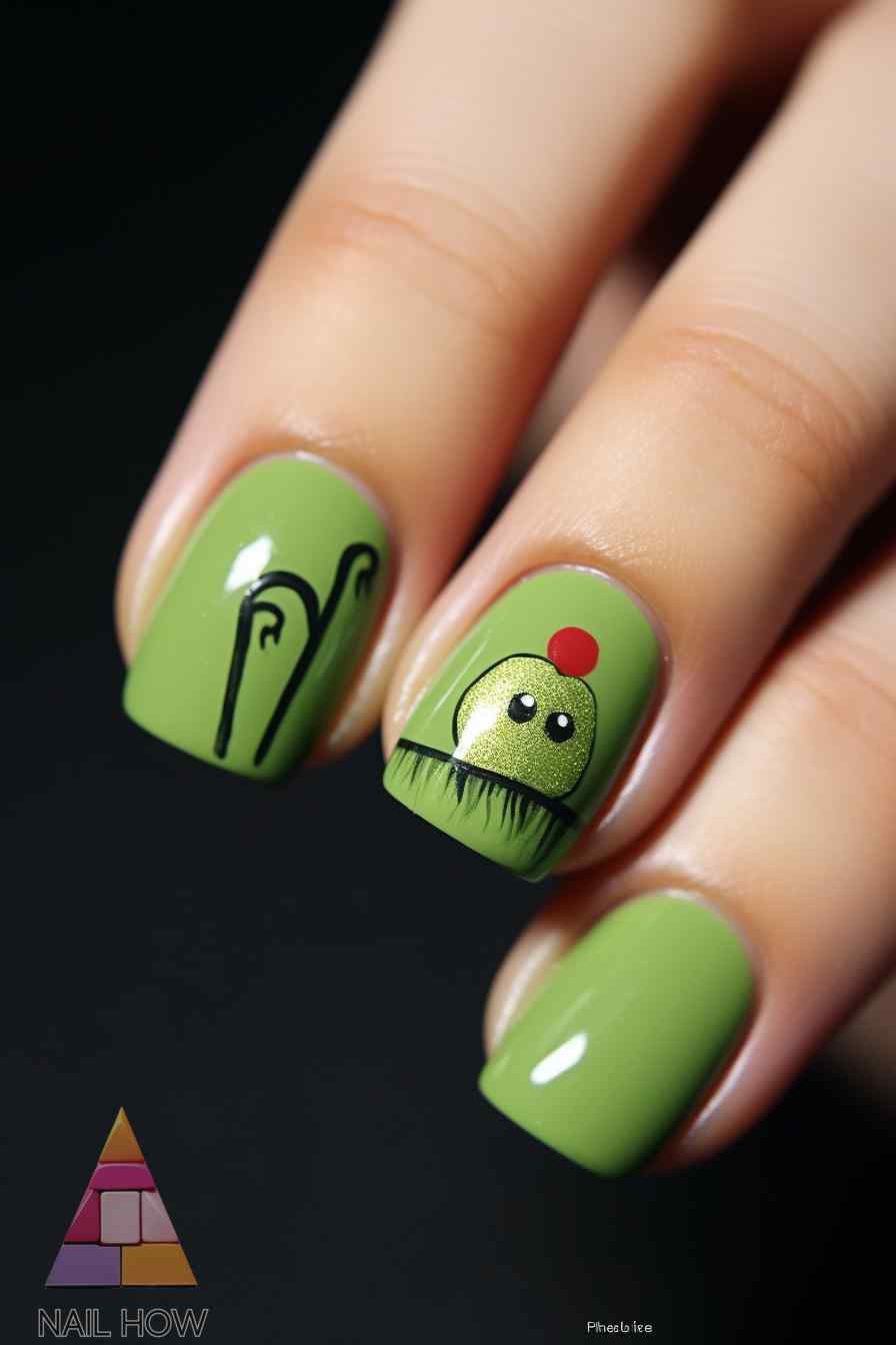 Christmas with a Twist: The Best Grinch Nail Designs - nailhow