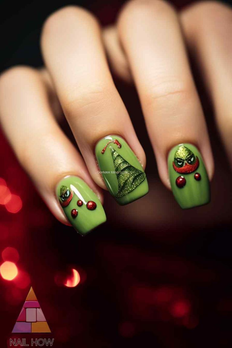 Christmas with a Twist: The Best Grinch Nail Designs - nailhow