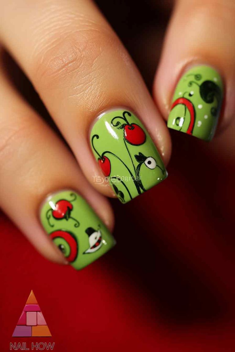 Christmas with a Twist: The Best Grinch Nail Designs - nailhow