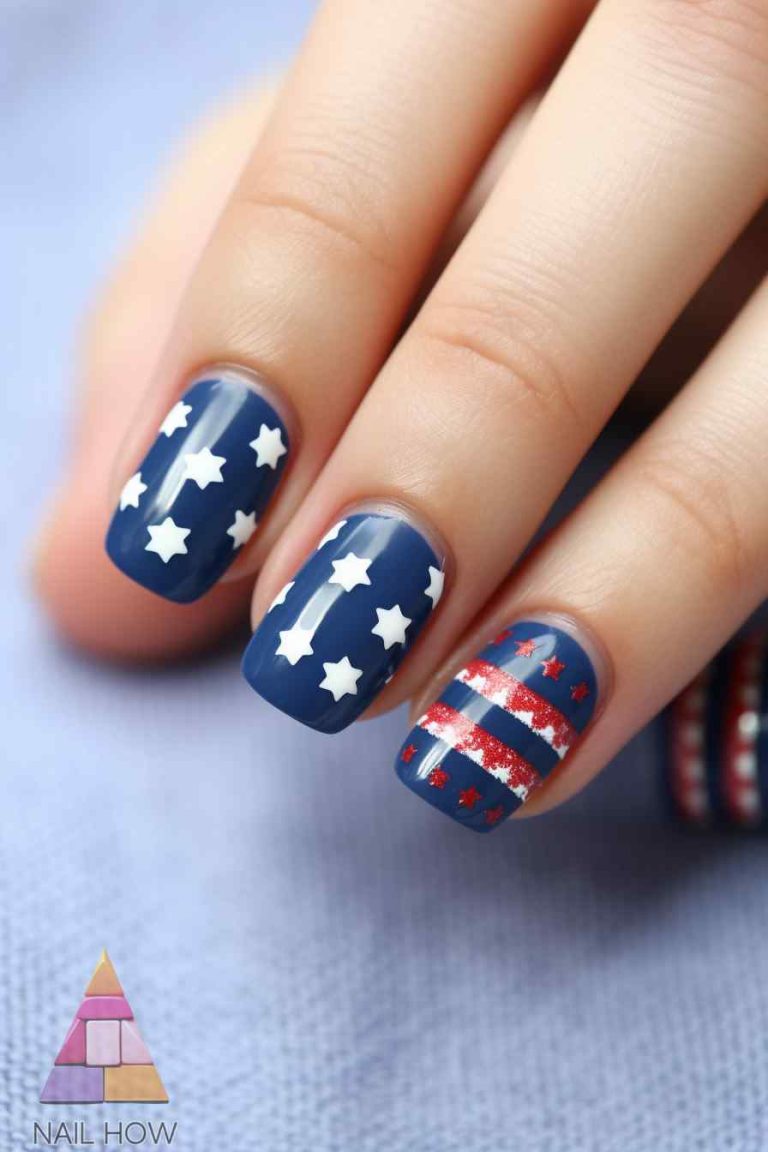 Salute to Style: Unique Red, White, and Blue Nail Designs - nailhow