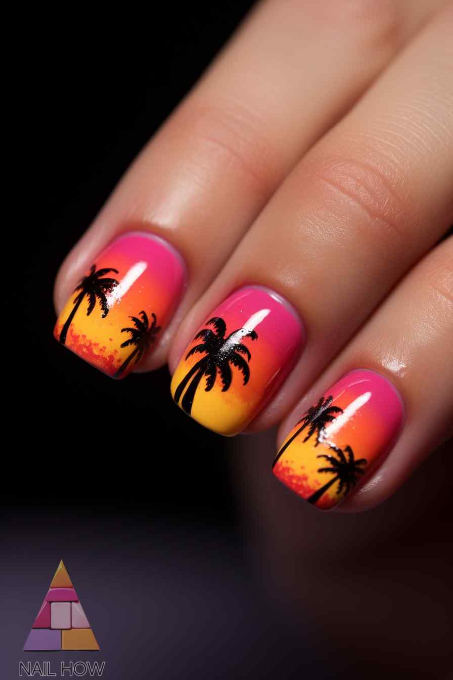 Palm Tree Nail Designs: Amazing Tropical Nail Art You'll Love - nailhow