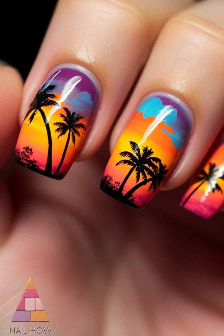 Palm Tree Nail Designs: Amazing Tropical Nail Art You'll Love - nailhow