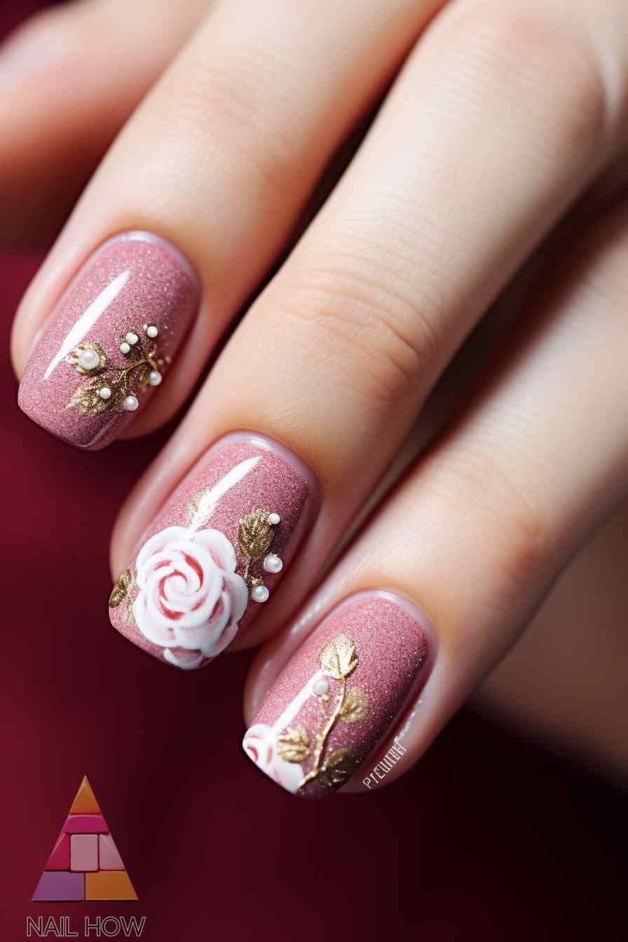 Romance in Bloom: Stunning Rose Nail Art Designs to Love - nailhow