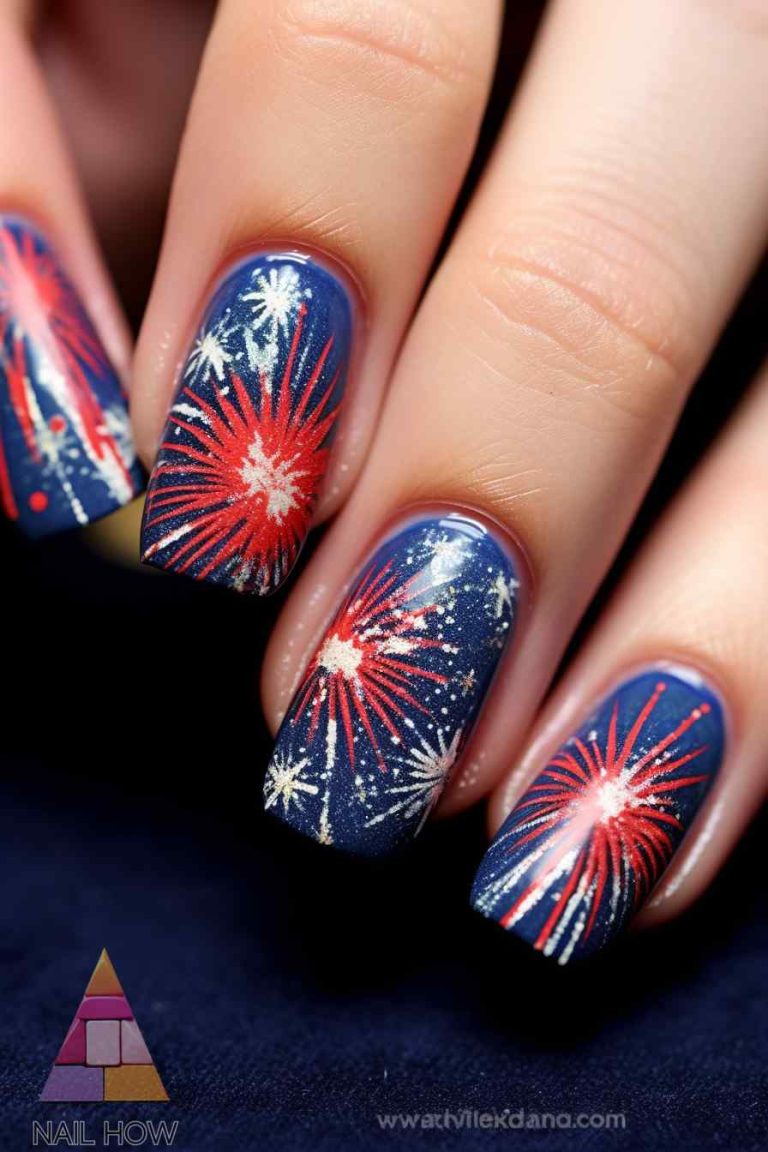 Salute to Style: Unique Red, White, and Blue Nail Designs - nailhow