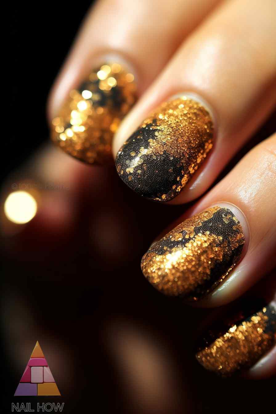 Going for Gold: Striking Nail Designs with Gold Liquid Luxury - nailhow