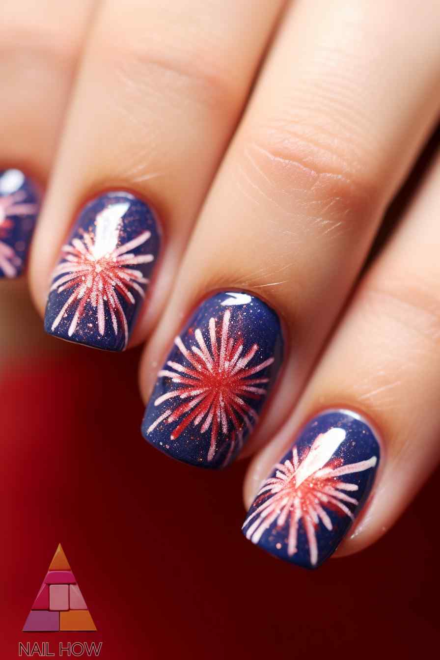 Salute to Style: Unique Red, White, and Blue Nail Designs - nailhow