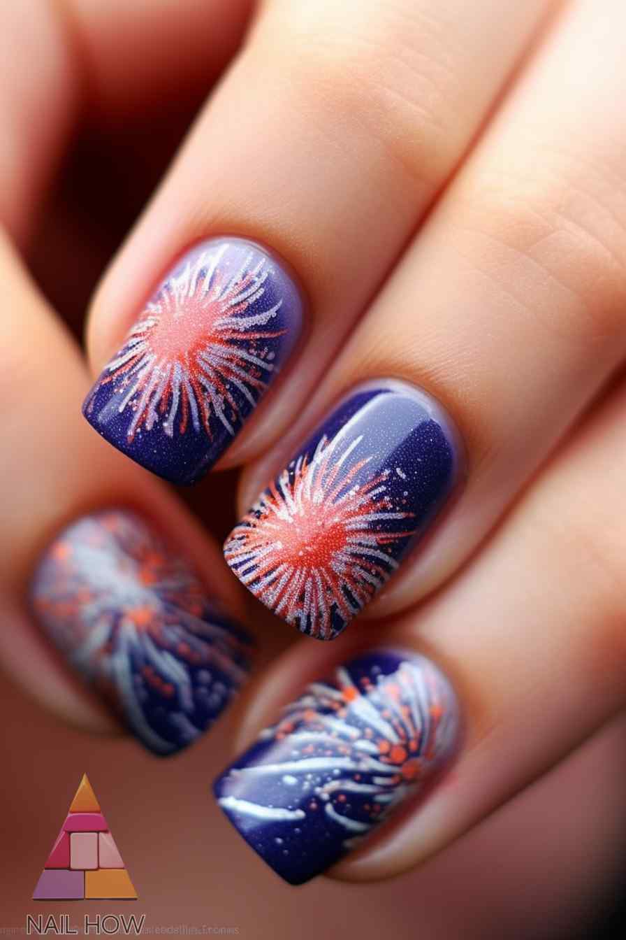 Salute to Style: Unique Red, White, and Blue Nail Designs - nailhow