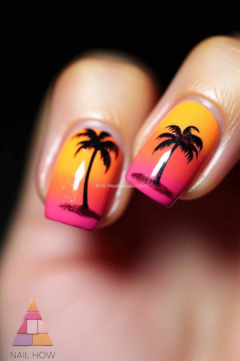 Palm Tree Nail Designs: Amazing Tropical Nail Art You'll Love - nailhow