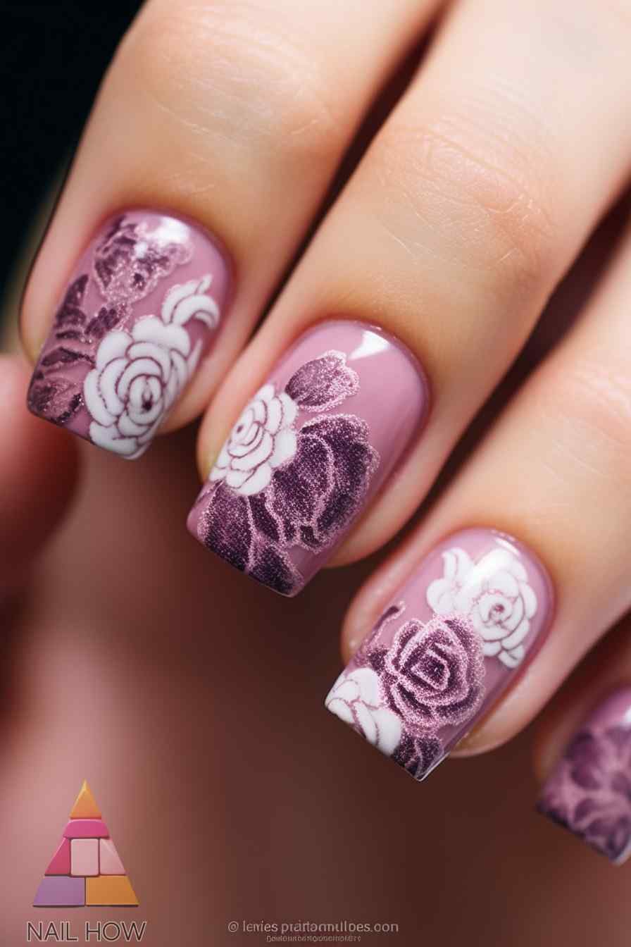 Romance in Bloom: Stunning Rose Nail Art Designs to Love - nailhow