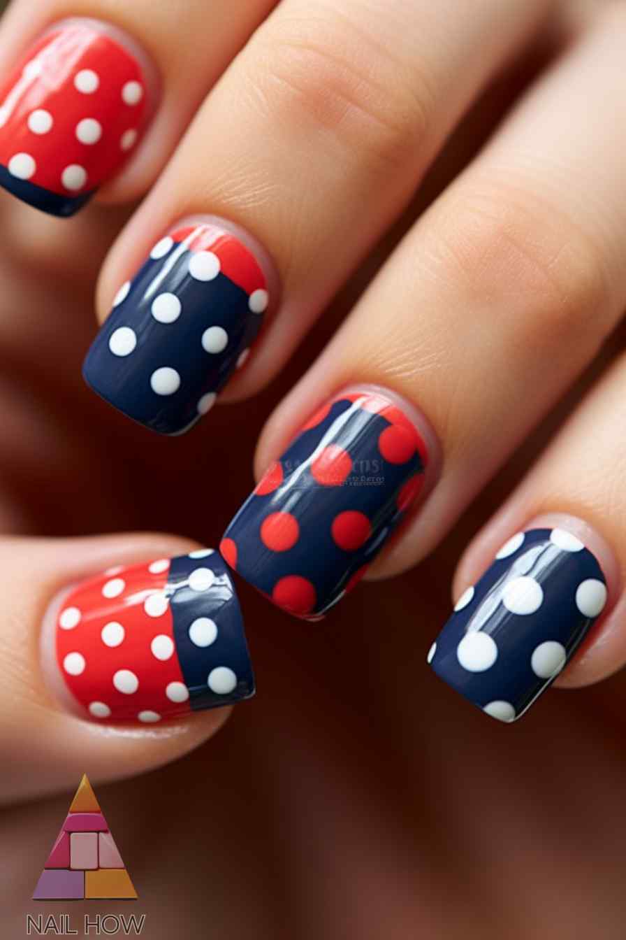 Salute to Style: Unique Red, White, and Blue Nail Designs - nailhow