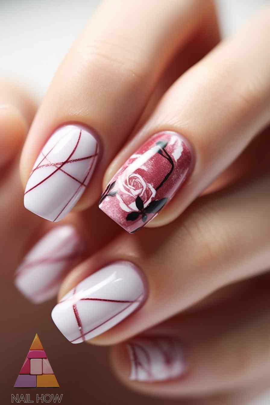 Romance in Bloom: Stunning Rose Nail Art Designs to Love - nailhow