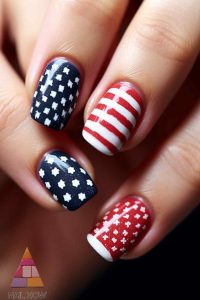 Salute to Style: Unique Red, White, and Blue Nail Designs - nailhow