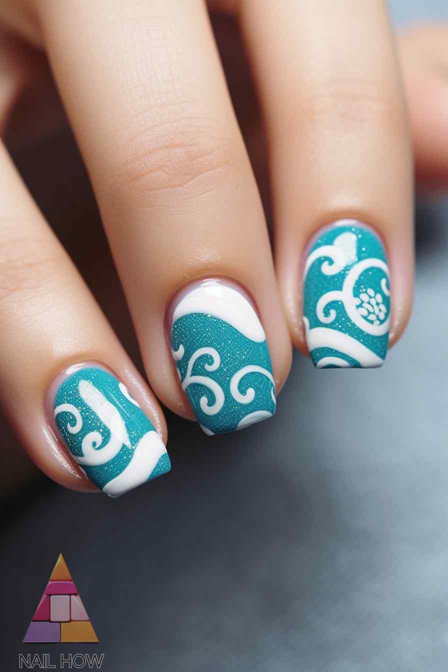 Gem of the Sea: Explore Exciting Turquoise Nail Designs for a Tropical ...