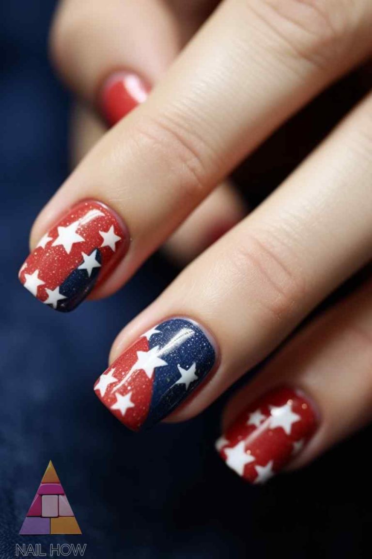 Salute to Style: Unique Red, White, and Blue Nail Designs - nailhow
