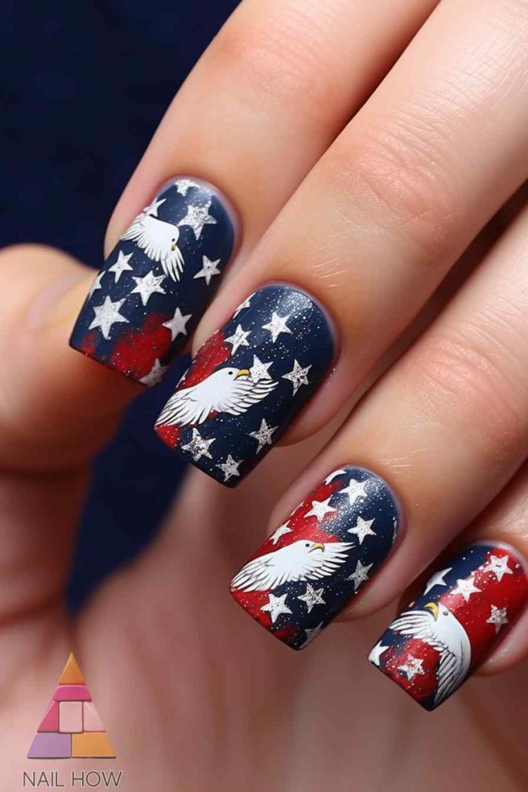Salute to Style: Unique Red, White, and Blue Nail Designs - nailhow