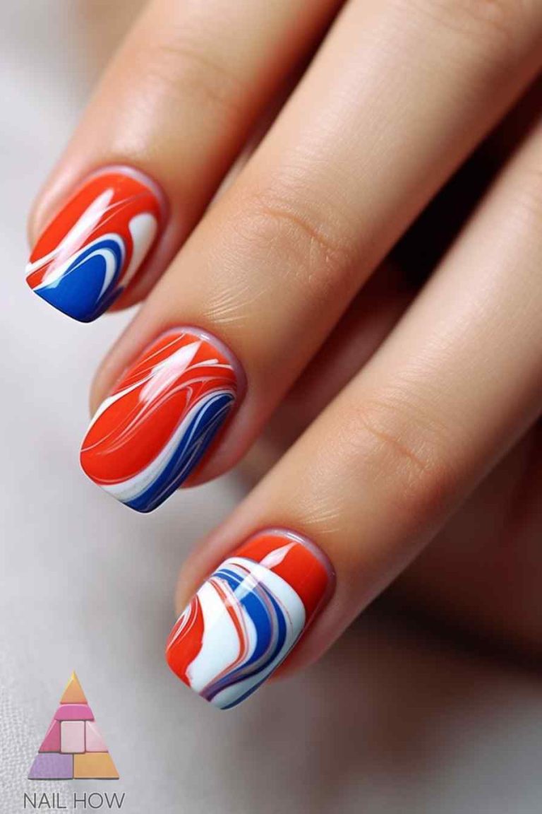 Salute to Style: Unique Red, White, and Blue Nail Designs - nailhow