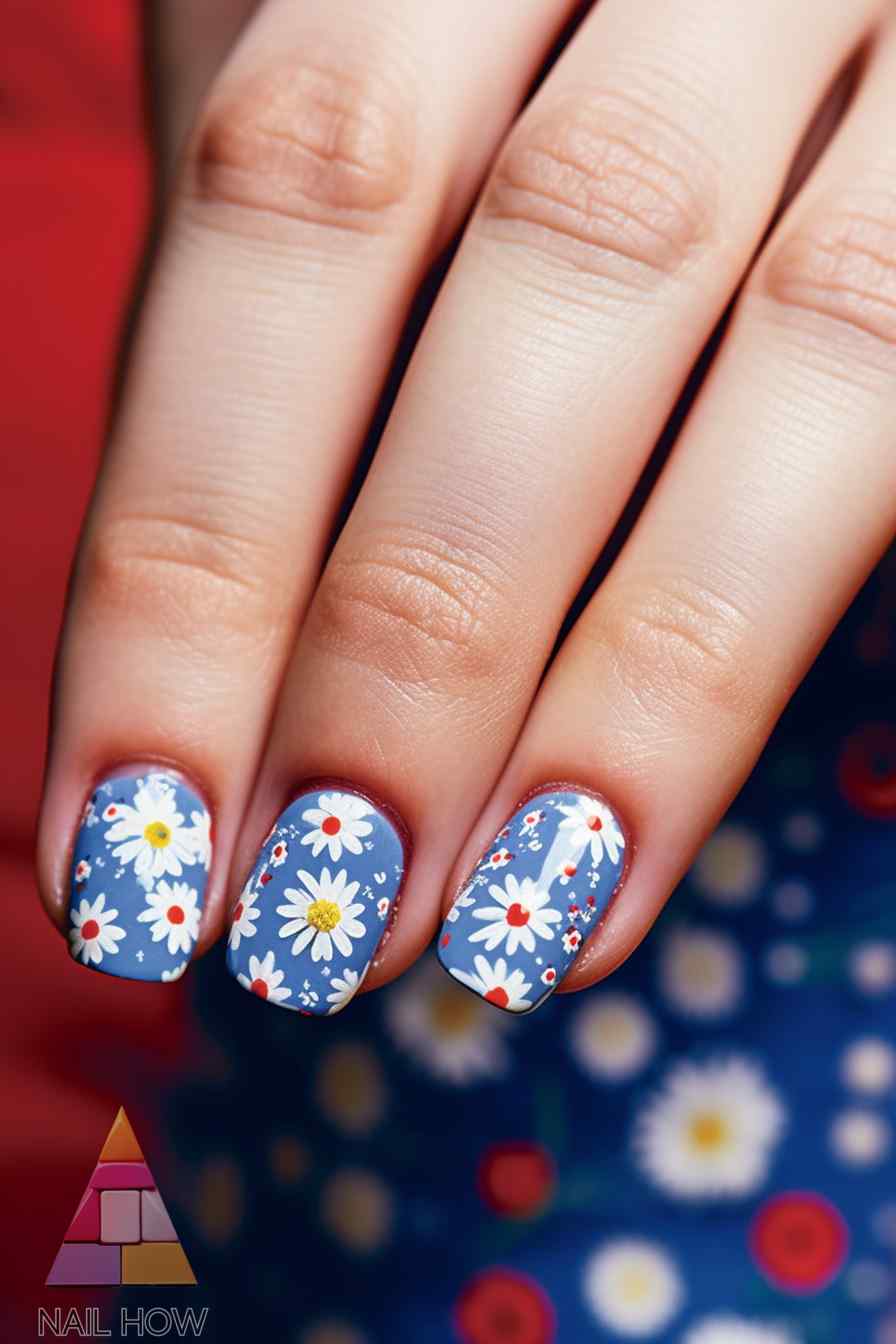 Salute to Style: Unique Red, White, and Blue Nail Designs - nailhow