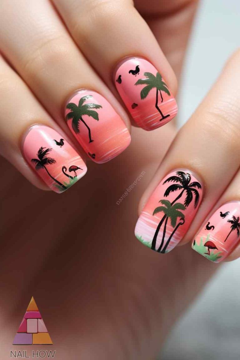 Palm Tree Nail Designs: Amazing Tropical Nail Art You'll Love - nailhow