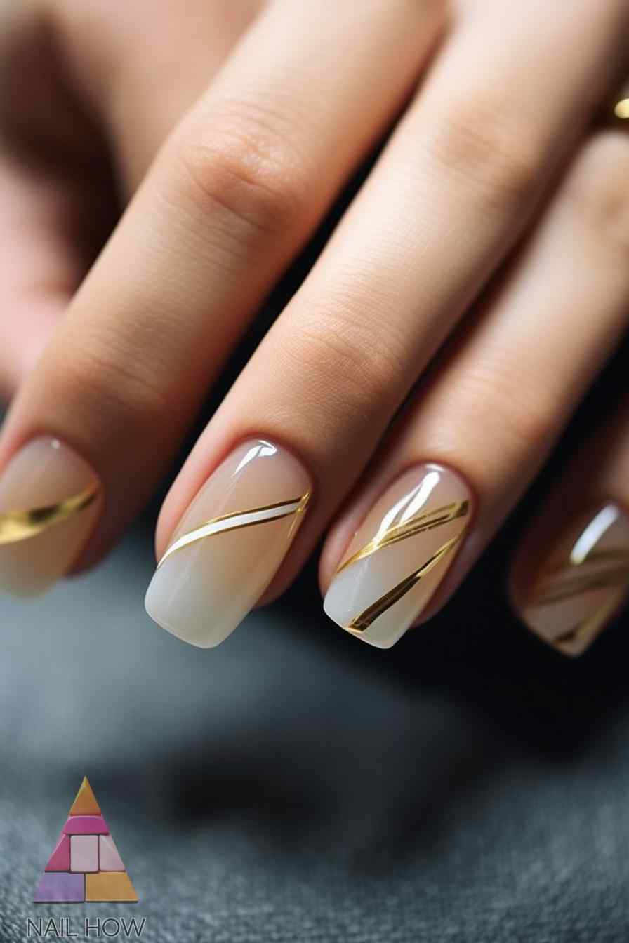 Going for Gold: Striking Nail Designs with Gold Liquid Luxury - nailhow