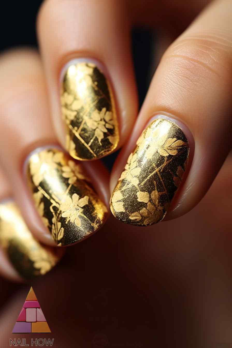 Going for Gold: Striking Nail Designs with Gold Liquid Luxury - nailhow