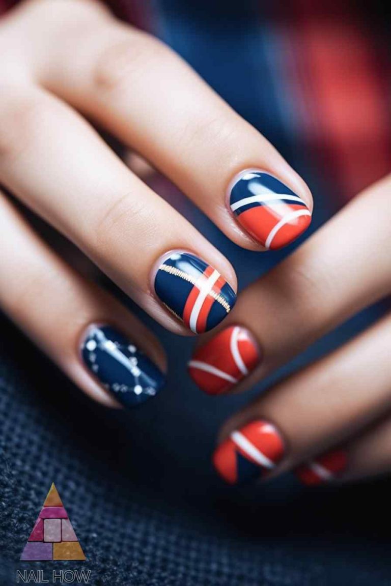 Salute to Style: Unique Red, White, and Blue Nail Designs - nailhow