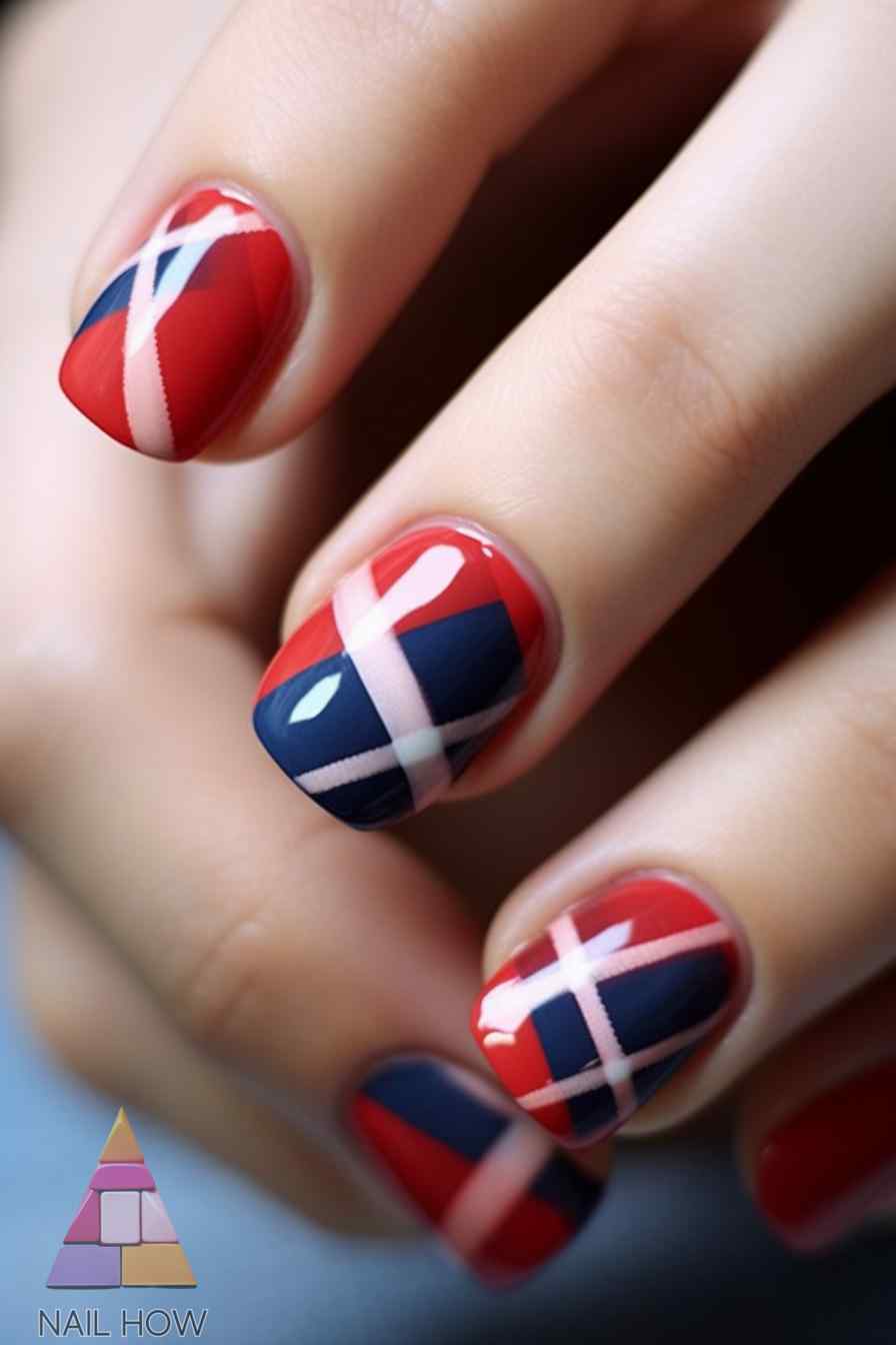 Salute to Style: Unique Red, White, and Blue Nail Designs - nailhow