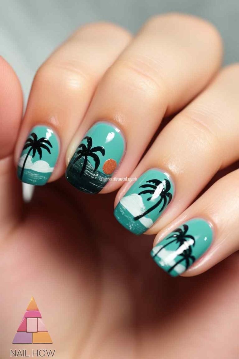 Palm Tree Nail Designs: Amazing Tropical Nail Art You'll Love - nailhow