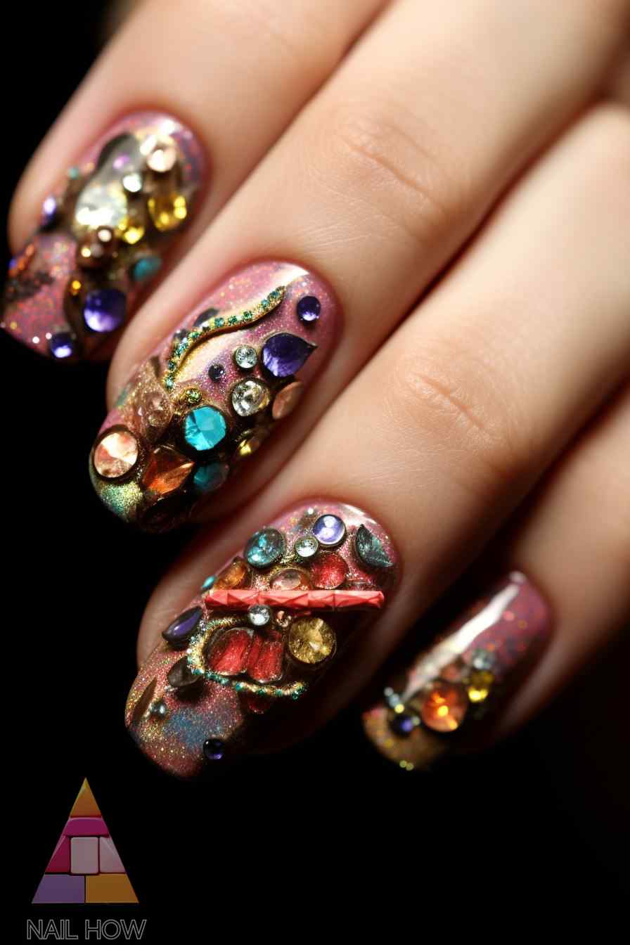 Glisten Up - Exploring the World of Nail Designs with Gems - nailhow