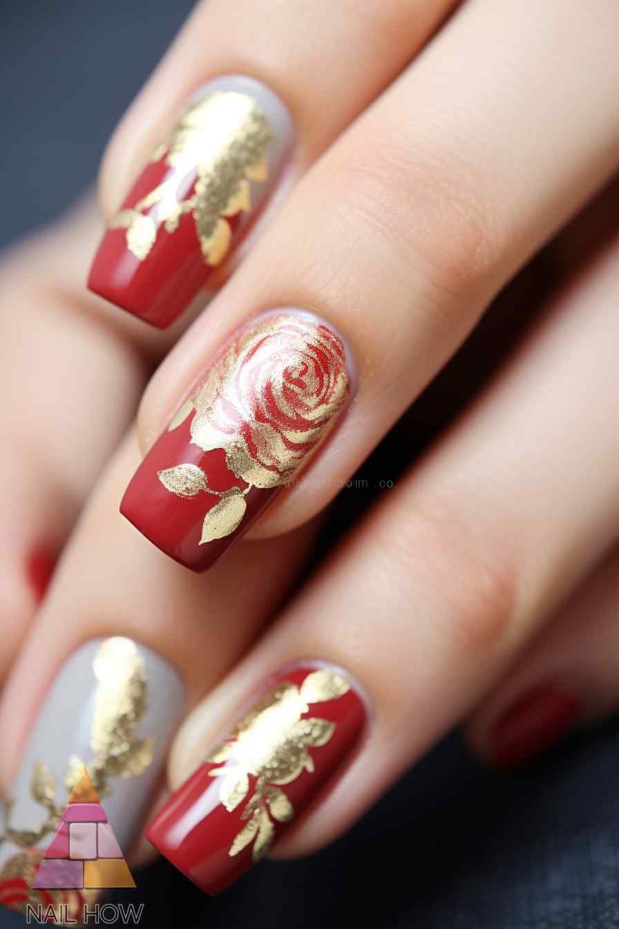 Romance in Bloom: Stunning Rose Nail Art Designs to Love - nailhow