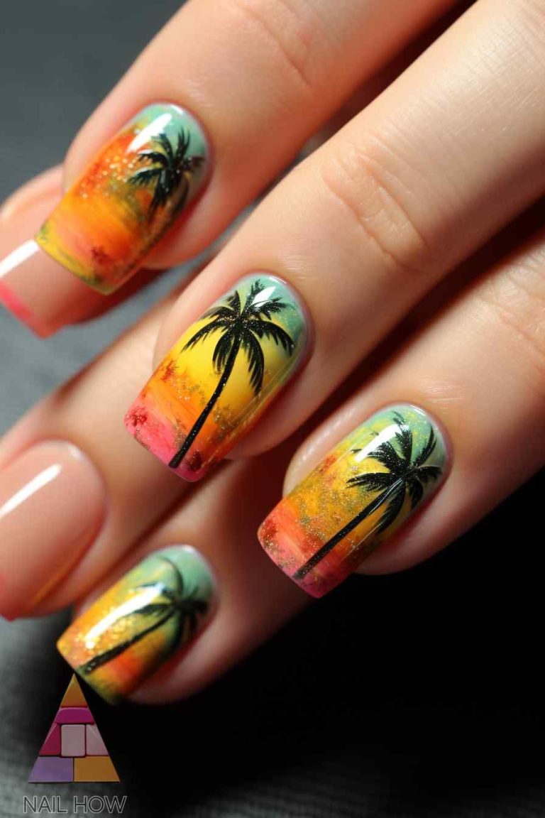 Palm Tree Nail Designs: Amazing Tropical Nail Art You'll Love - nailhow