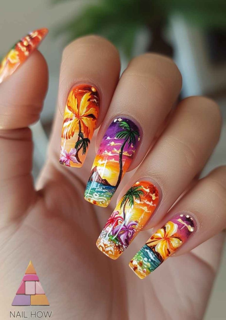 Aloha Nails: Embrace the Hawaiian Spirit with Vibrant Nail Designs ...