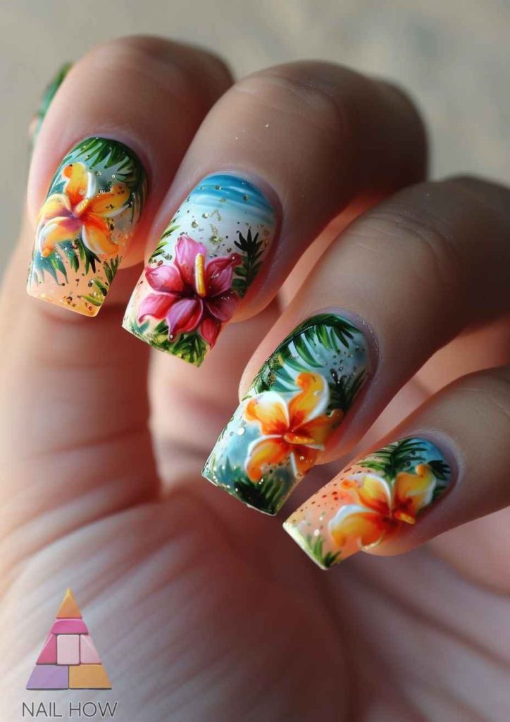 Aloha Nails: Embrace the Hawaiian Spirit with Vibrant Nail Designs ...