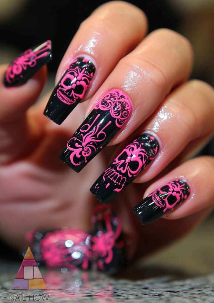 Day of the Dead Nail Designs - Vibrant Souls on Your Nails - nailhow