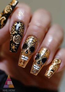 Day of the Dead Nail Designs - Vibrant Souls on Your Nails - nailhow